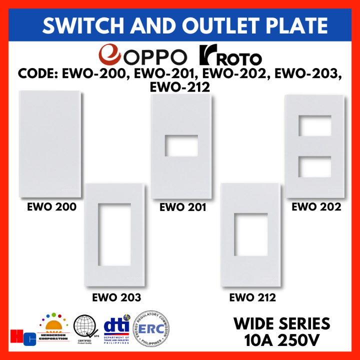 EOPPO Switch and Outlet Plate Replacement Wide Series | Lazada PH