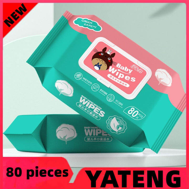 YATENG Baby hand and mouth wet wipes baby butt portable removable cover wet and dry dual-use ...