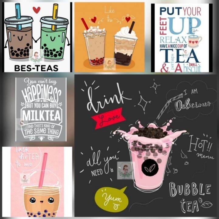 MILK TEA Theme Wall Decor A4 Size Laminated | Lazada PH