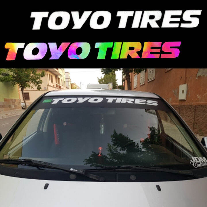 Toyo Tires Sunshade Sticker Car Windscreen Windshield Laser Reflective ...