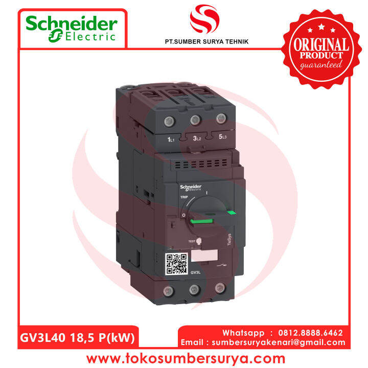 Motor Circuit Breaker GV3L40 Saklar Listrik ON OFF SNI Asli Ori ...