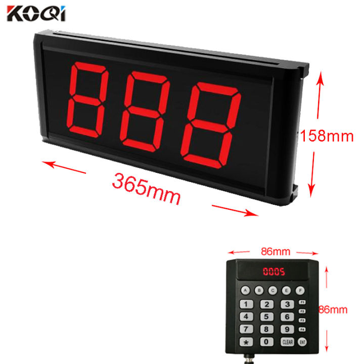 Take A Number System 3 Digit Wireless Queue Calling System Waterproof Keypad Number And Clock