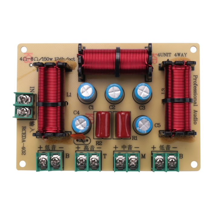 120W 4 Way Crossover Audio Speaker Crossover Dual Bass + Midrange ...