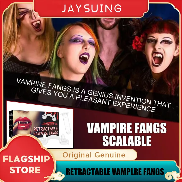 【Hot Sale】Jaysuing Halloween Vampire Teeth Vampire Set Vampire Teeth Fangs Halloween Cosplay ...