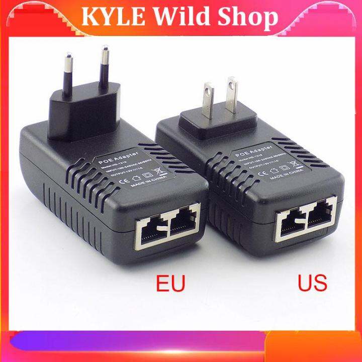 KYLE Wild Shop 12V 1A POE Injector Wall Plug POE Switch Power Supply ...