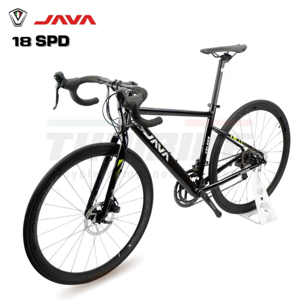 จักรยานเสือหมอบอลูมิเนียมดิสก์เบรค JAVA VELOCE 3D 18 สปีด สีเงิน SIZE ...