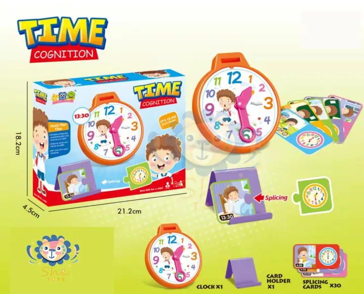 Children's math clock teaching aids, learning and understanding time ...