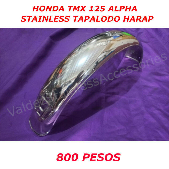 TMX 125 ALPHA Front Fender Stainless for 17 rim and 18 rim 800pesos ...