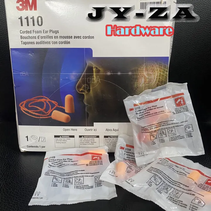 3M เอียปลั๊ก รุ่น 1110 โฟมอุดหู แบบมีสาย (1ชิ้น) | Lazada.co.th
