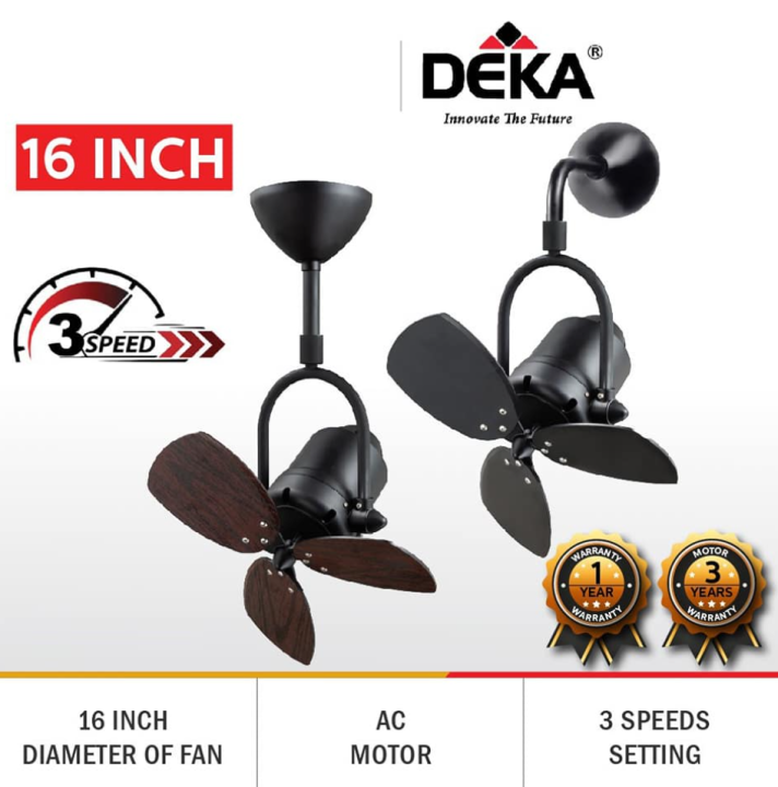 Deka Ceiling Wall Mount Fan M3 | Shelly Lighting