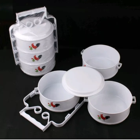 Rantang Traditional Rantang 3 dan 4 susun motif jago rantang plastik ...