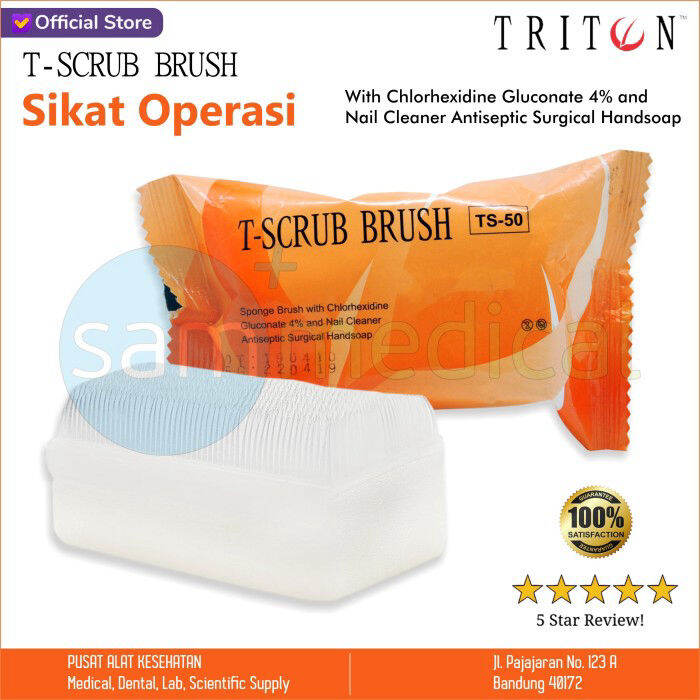 Triton T-Scrub Brush / Sikat Operasi Plus Sabun TS 50 | Lazada Indonesia
