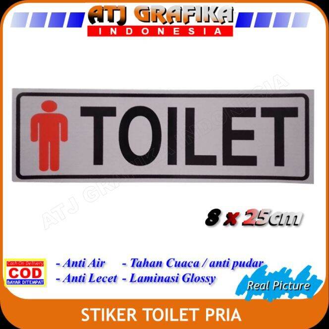 Stiker Toilet Pria man sticker Toilet kamar mandi umum rumah toko ...