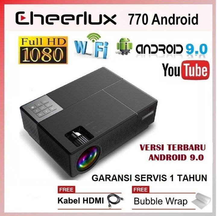 Projector CHEERLUX CL770 ANDROID PROYEKTOR 4000 Lumens 1080P Full HD ...