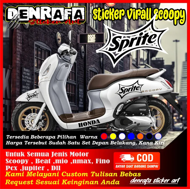 STIKER VIRAL SCOOPY SPRITE / STICKER DECAL ALL MOTOR SPRITE COD ...