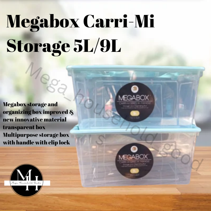 Megabox Carri-Mi 9/5 Liters MG 832/831 Box Stroage Box with handle ...