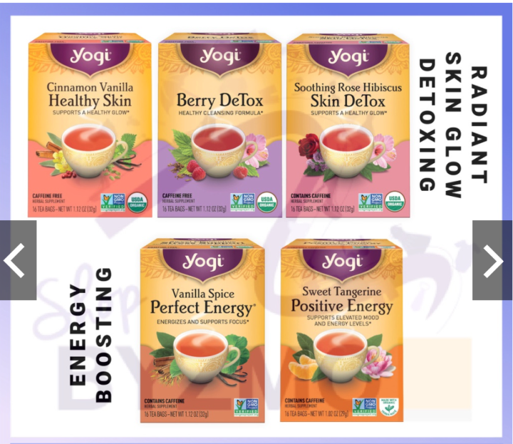 Yogi Tea Detox/Skin- Berry Detox, Healthy Skin Cinnamon Vanilla ...