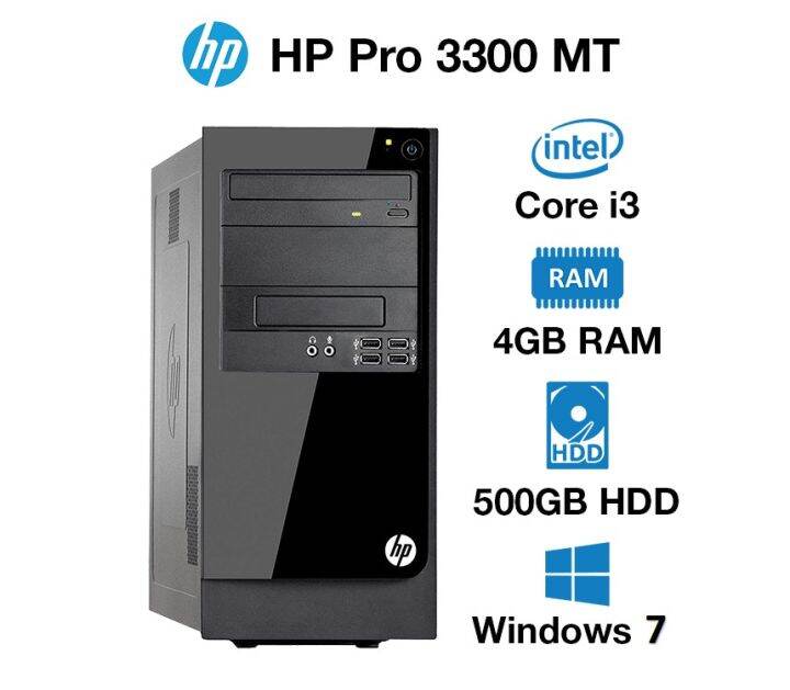 HP Pro 3300 MT Microtower PC Core i3 2nd Gen Refurbished DESKTOP PC ...