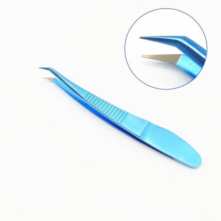 Ophthalmic Tweezers Clamp Eyelid Forceps Eyelashes Tweezers Titanium ...