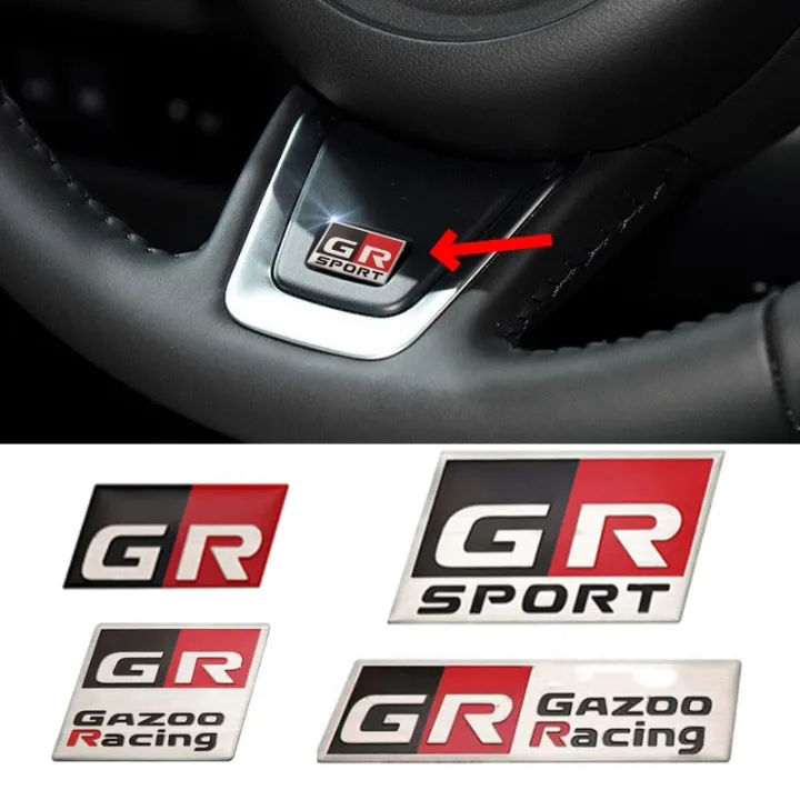 Car Steering Wheel Center Logo Emblem Labeling Sticker For Toyota GR ...