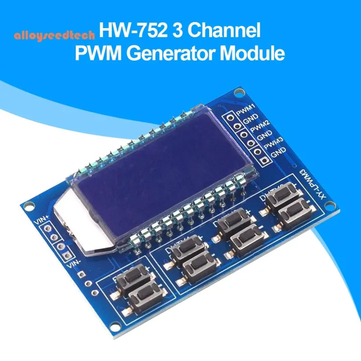 3 Channel PWM Signal Generator Board Module 1Hz~150KHz Pulse Frequency Duty Cycle Adjustable ...