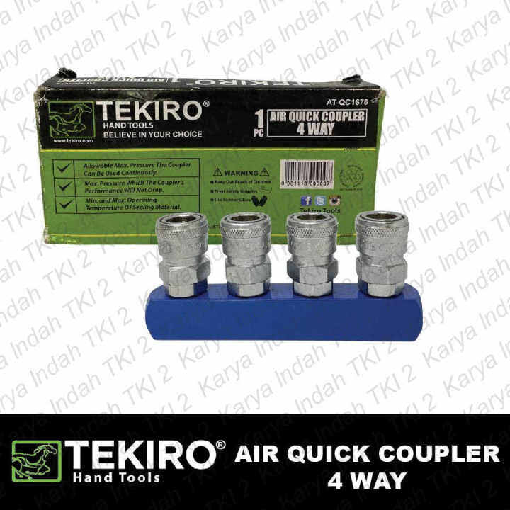 Air Quick Coupler 4 WAY TEKIRO Kopler Angin Kompresor Cabang 4 ...