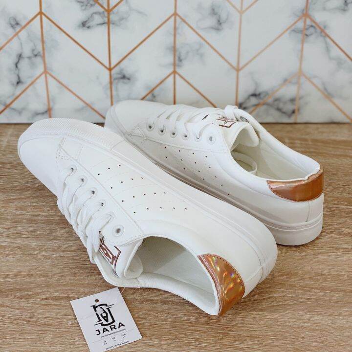 Mariah-White/Rose Gold Shoes by JARA | Lazada PH