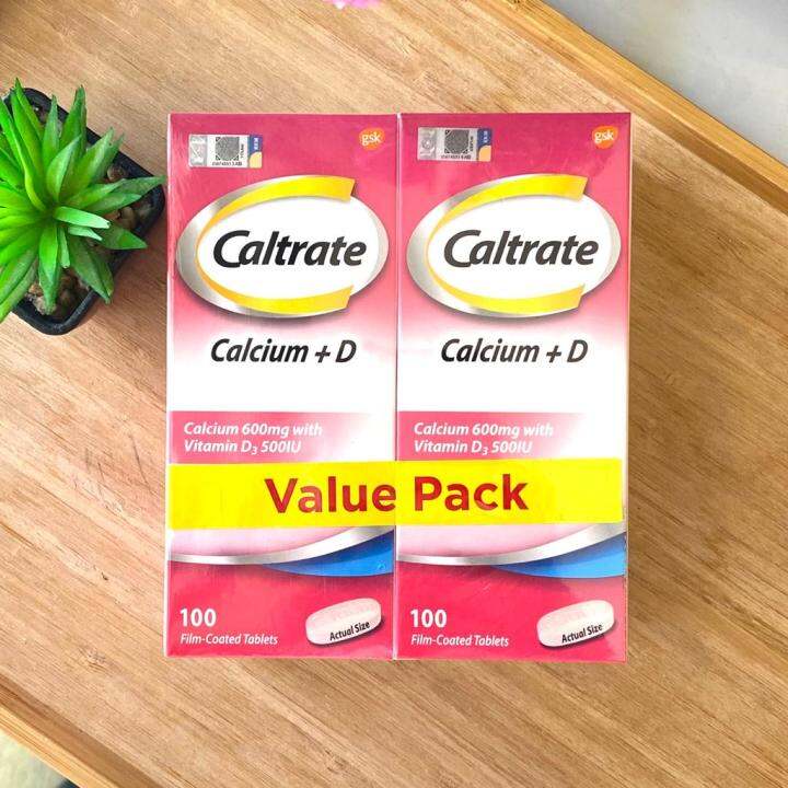 Caltrate 600+D Calcium with Vitamin D (100x2 tablets) | Lazada