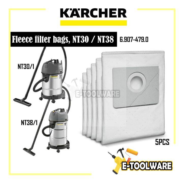 Karcher Paper Filter Bag for NT30/1 / NT38/1 (5Pcs/Box) Vacum Bag ...