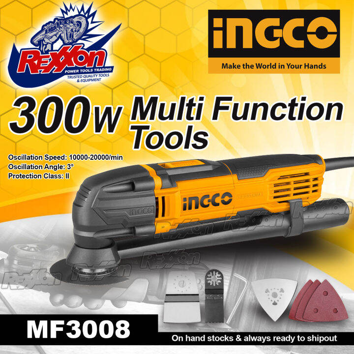 INGCO INDUSTRIAL 300W Multi Function Tools / Oscillating Tool MF3008 ...
