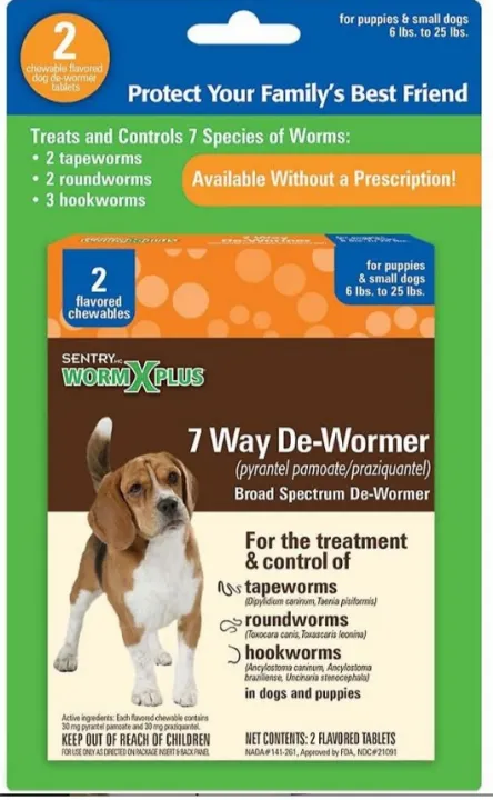 Sentry HC WormX Plus 7 Way Dewormer สำหรับพยาธิปากขอ พยาธิตัวกลม และ ...