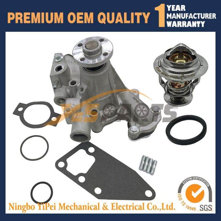 Water Pump + Thermostat For Yanmar 3TNV82 3TNV82A 119802-42002 119802 ...