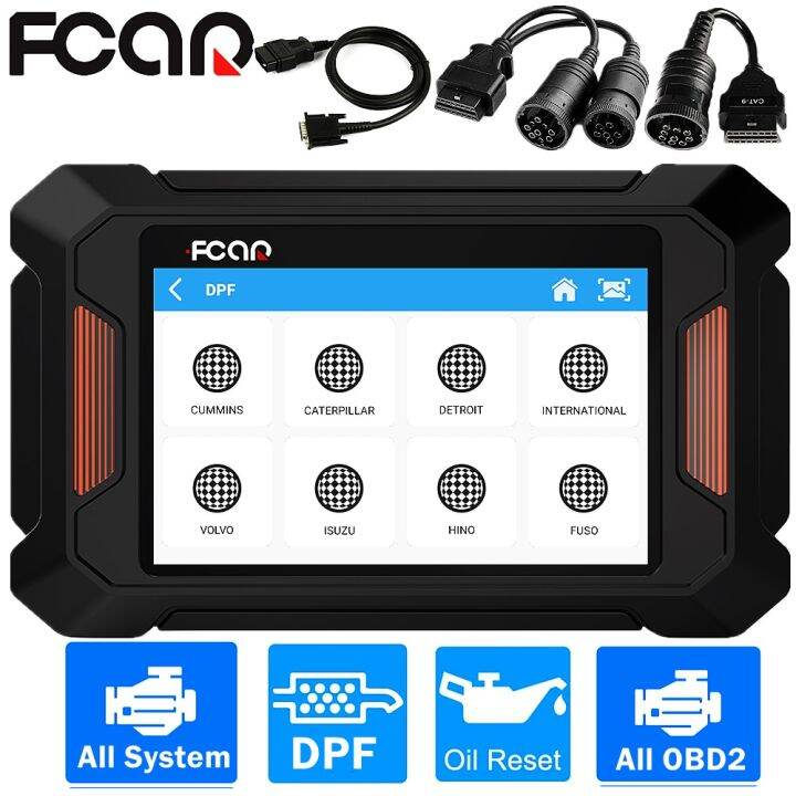 เครื่องสแกนรถบรรทุกใช้งานหนัก F802 Fcar เครื่องสแกน DPF การฟื้นฟูระบบ ...