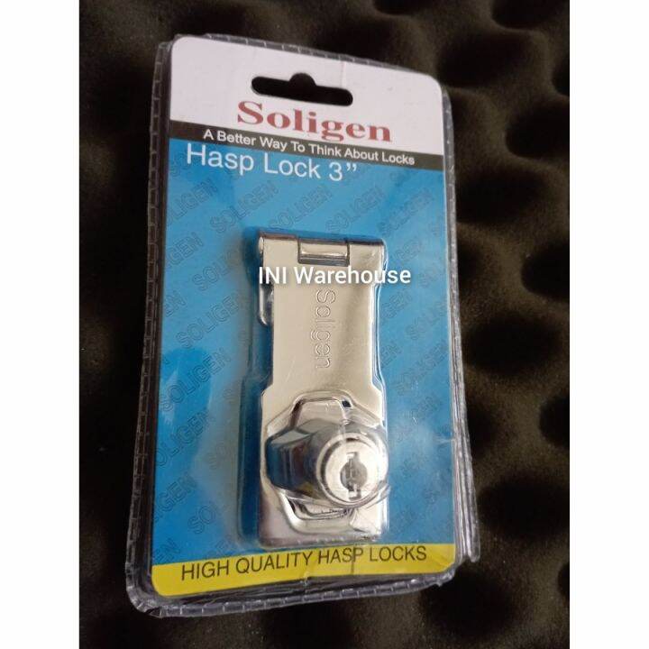 Soligen Hasp Lock Grendel Overpal Gerendel Kunci Pintu 3 Inch | Lazada ...
