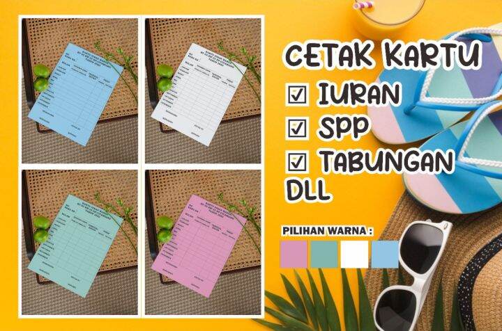 CETAK KARTU IURAN WARGA RT CUSTOM, KARTU IURAN SEKOLAH, KARTU SPP, KARTU TABUNGAN CUSTOM ...