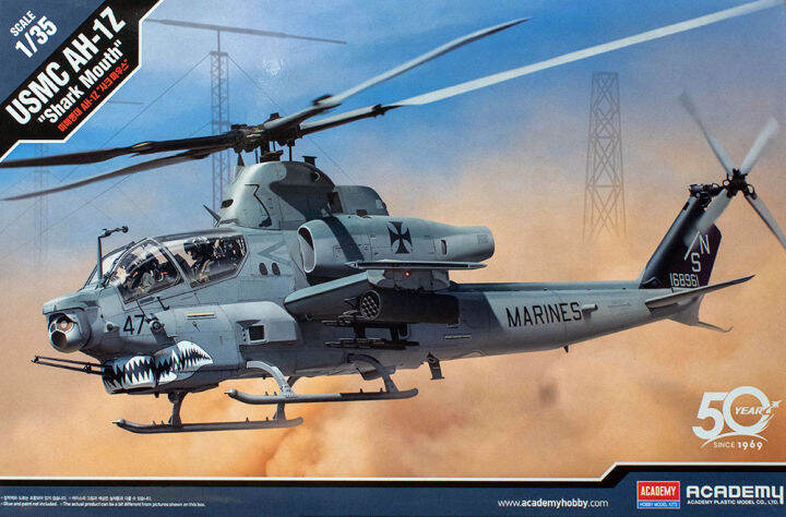 พลาสติก โมเดล ประกอบ ACADEMY สเกล 1/35 USMC AH-1Z "Shark Mouth ...