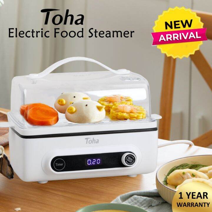 Electric Food Steamer hot pot cooking pot Toha 0.8L two way cook fried ...