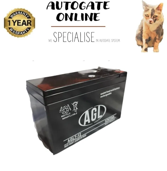 AGL SEALED LEAD - ACID BATTERY AGL7-12 12V 7.0AH - AUTOGATE ONLINE | Lazada