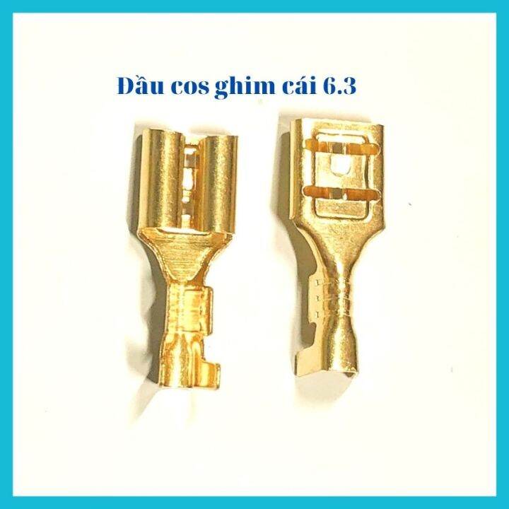 Đầu cos ghim 6.3, cos cái, cos 6.3 dùng trong jack oto, xe máy bấm dây ...