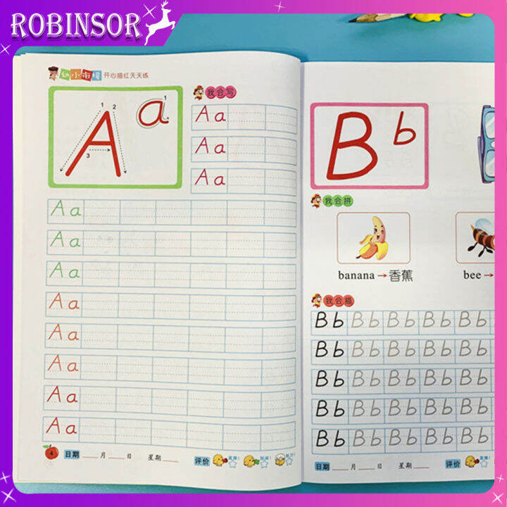 26 Alphabet ABC 3-6 year Kids Calligraphy English Copybook English ...