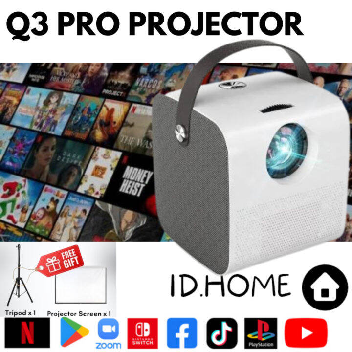 2023 Customer favourite LED Smart Android Projector Q3 pro inbuilt ...