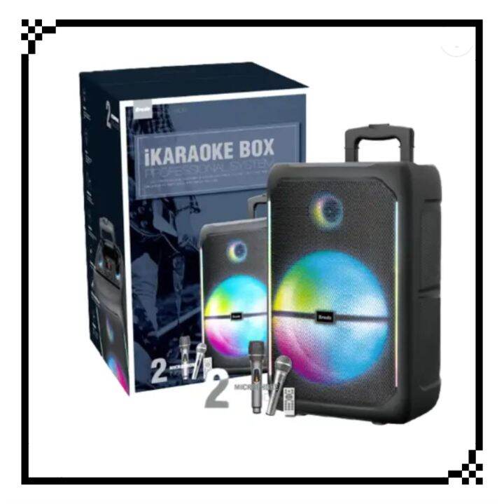 Brodu BTS -1808 portable heavy bass Bluetooth karaoke speaker | Lazada PH