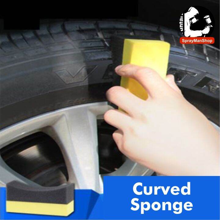 Curved Sponge Rim Tyre Cleaning Dressing Applicator | Lazada