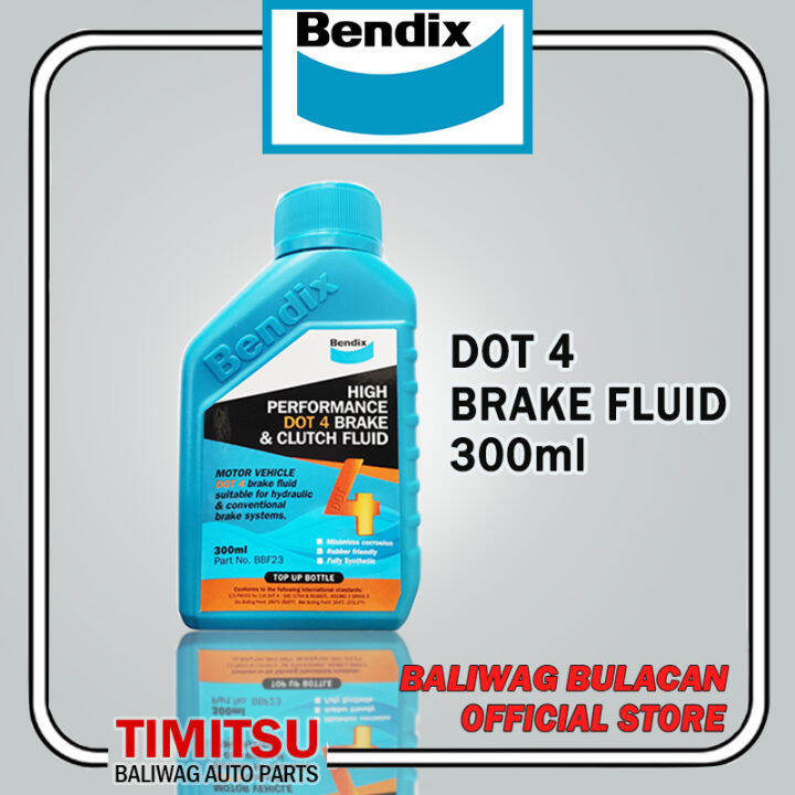 HIGH PERFORMANCE DOT 4 BRAKE AND CLUTCH FLUID 300ML BENDIX BBF23 | Lazada PH