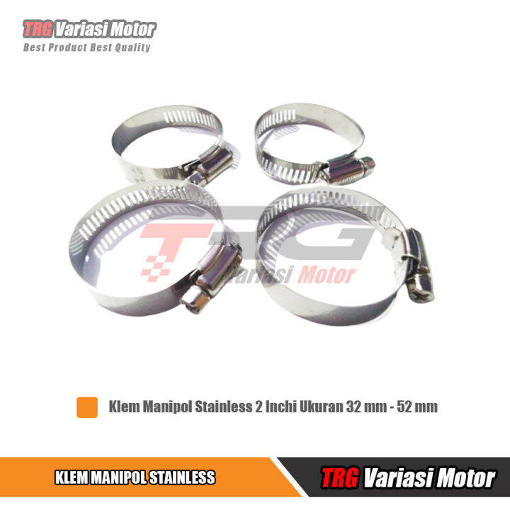 Klem Manipol Stainless Ukuran 2 Inchi TRG Untuk Karbu PE PWK Ukuran 32 ...