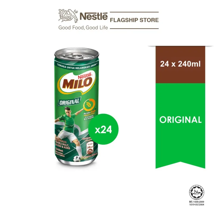 NESTLÉ MILO® ORIGINAL CAN 240ml x 24 (Carton) | Lazada