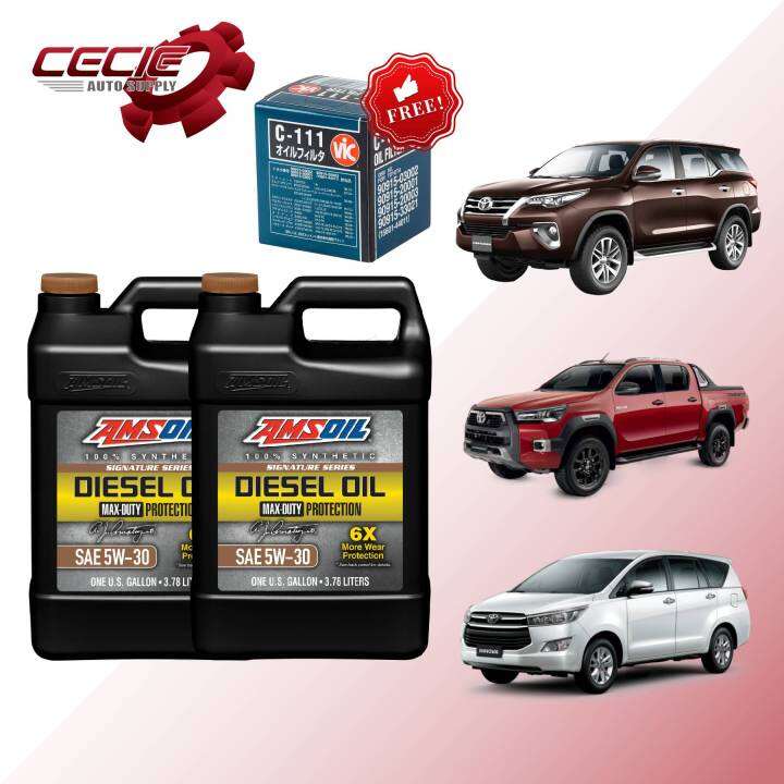 Toyota Fortuner, Innova, Hilux Change Oil Bundle - Amsoil Maxduty Free ...