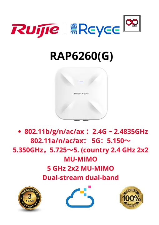 Ruijie RG-RAP6260(G) AX1800 Wi-Fi 6 Dual Band G Outdoor Access Point ...