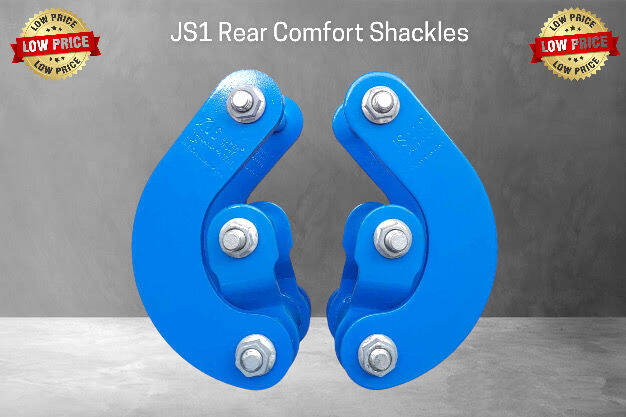JS1 Rear Comfort Shackles NO LIFT Nissan Navara D40 Leaf Spring Quick ...
