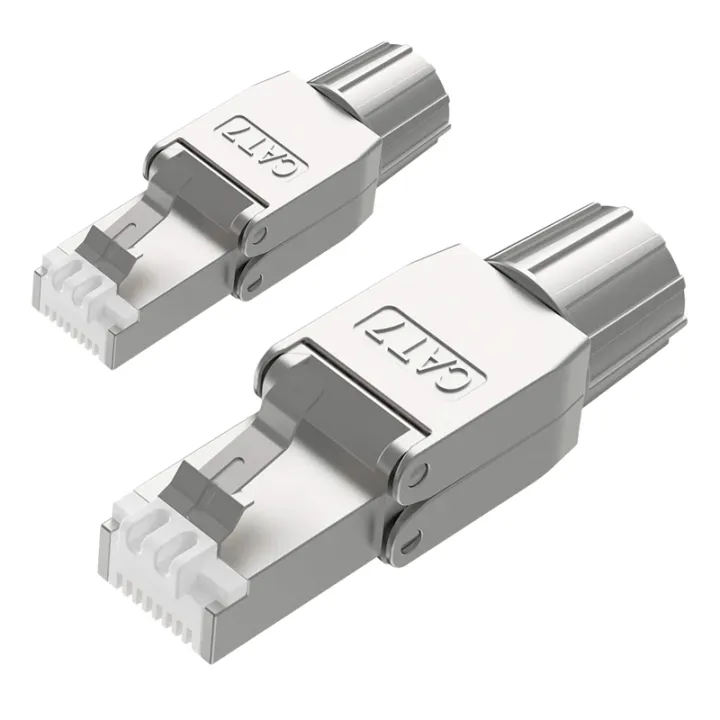 2 Pcs for RJ45 CAT7 Connectors Tool Free Shielded Toolless Modular ...
